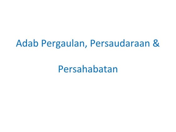 Adab adad berkawan | DOC