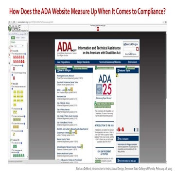 ADA compliance visuals W3C | PPTX