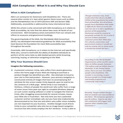 Ada Compliance What It Is And Why You Should Care | PDF