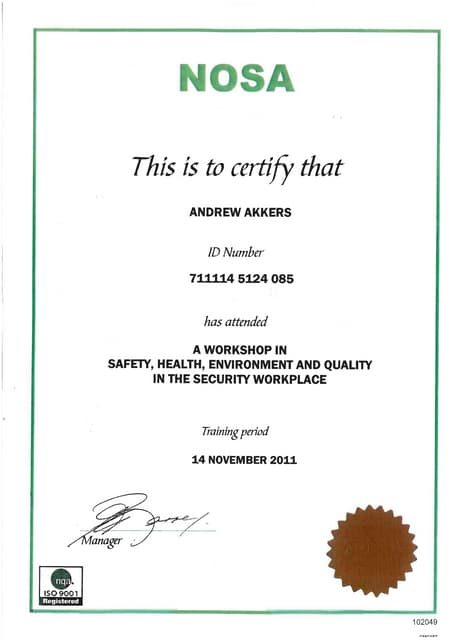 NOSA ASHEPP AC Akkers | PDF