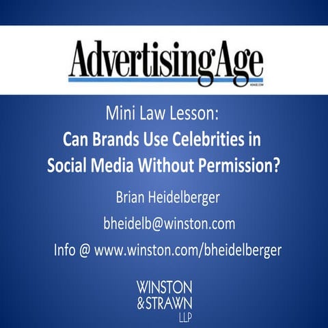 Can Brands Use a Celebrities in Social Media Without Permission - Ad ...
