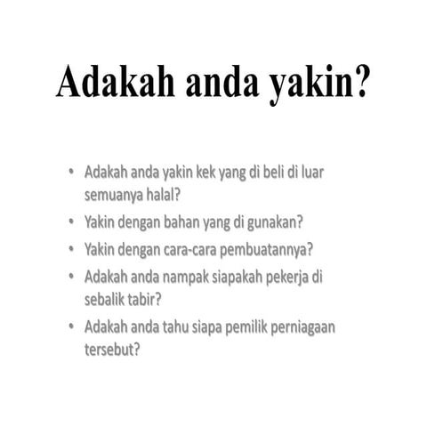 Adakah anda yakin | PPTX