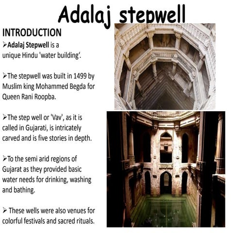 Adalaj stepwell | PPTX