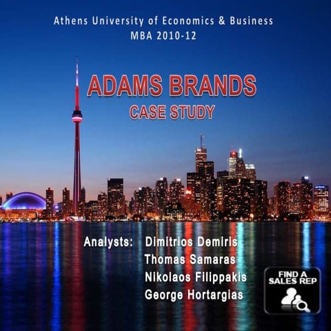 Adams Case Study MBA 2012 | PPTX