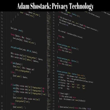 Adam shostack privacy technology | PPT