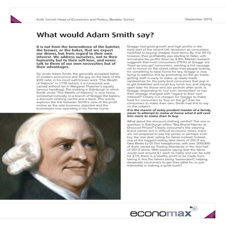 What would Adam Smith say? | PDF