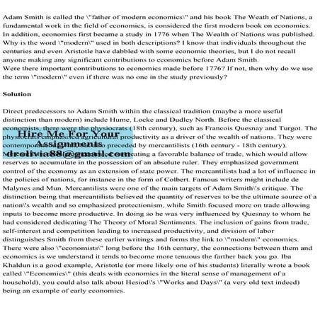 Adam Smith is called the father of modern economics and his book.pdf ...