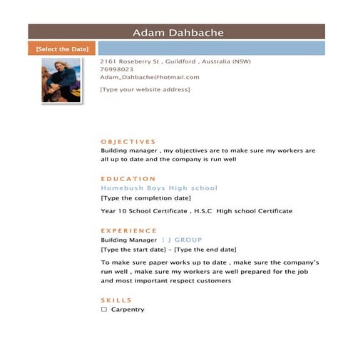 Adams resume | DOCX
