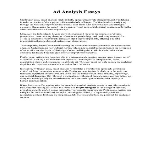 Audience Analysis Essay Example. Malone University | PDF