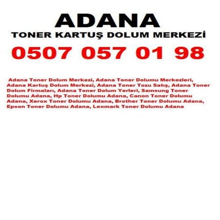 Adana toner dolum merkezi | PDF