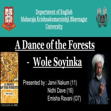 A Dance of Forest by wole Soyinka | PPTX
