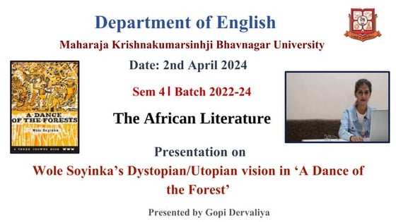 A Dance of the Forests by Wole Soyinka.pptx | Poetry | Books and Literature