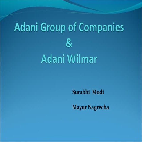 Adani | PPT | Business | Business and Finance