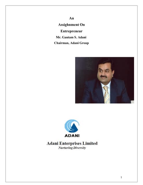 Organizational structure of Adani | PPT
