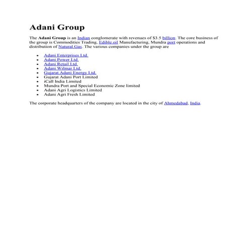 Adani Group | DOCX