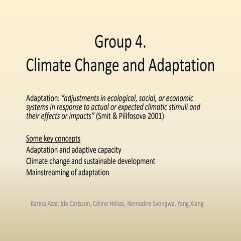Evaluating adaptation - Avoiding maladaptation- training for adaptation ...