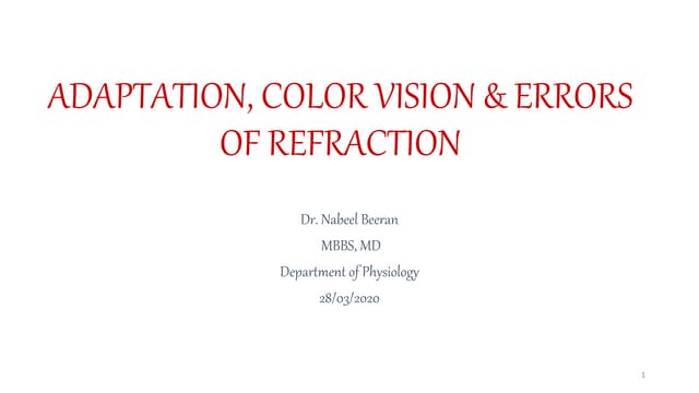 Light and Dark Adaptation | PDF | Eye and Vision Conditions | Diseases ...