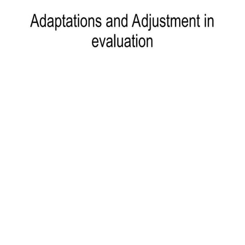Adaptation In Evaluation Ppthgssdtgggffgff Ppt
