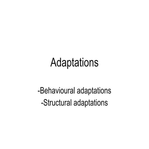 Adaptations | PPT