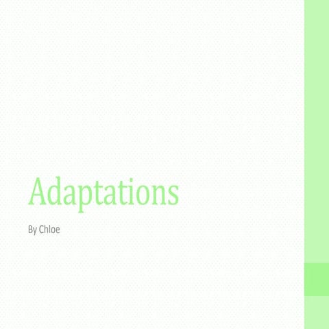 Adaptations | PPTX