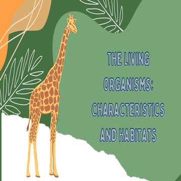 The Living Organisms: Characteristics and Habitats | PDF