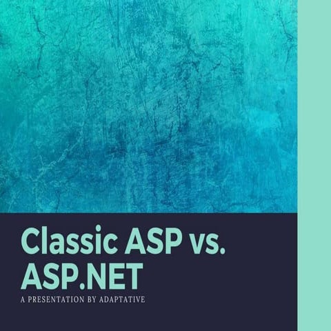 Classic ASP Vs. ASP.NET