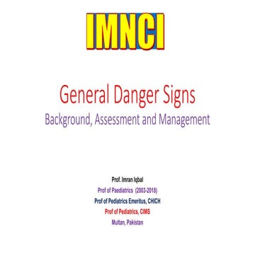 Adapted IMNCI (Integrated Management of Neonatal and Childhood Illness ...