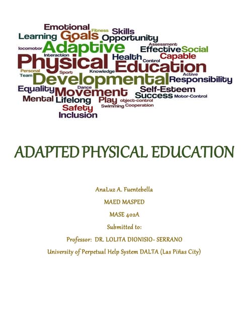 Adapted physical education | PPTX | Physical Therapy | Wellness