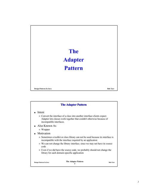Object Oriented Impostor - Adapter Pattern | PDF