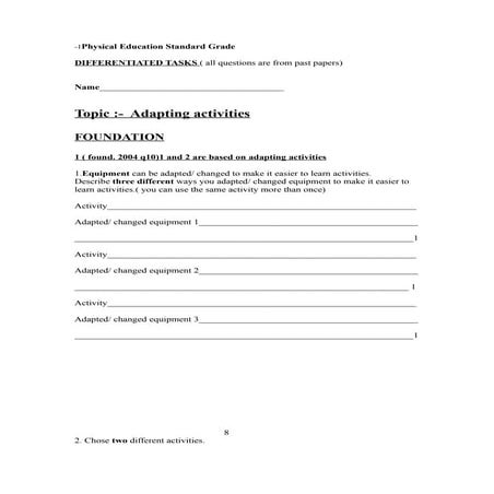 Adapting activities3 | PDF