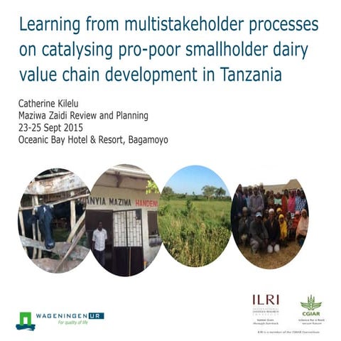 Learning from multistakeholder processes on catalysing pro-poor ...