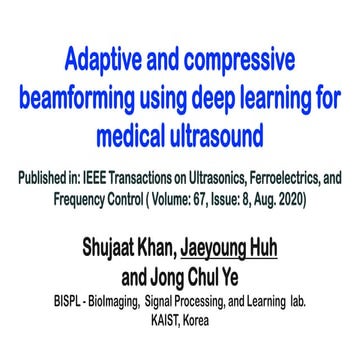 Adaptive and compressive beamforming using deep learning for medical ...