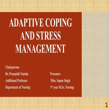 ADAPTIVE COPING.pptx | Physical Therapy | Wellness