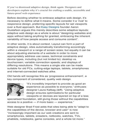 Adaptive design: what is it and why should I be using it? | PDF