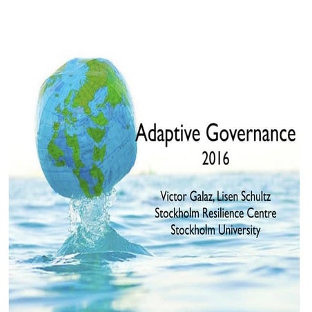 Adaptive governance 2016 intro lecture | PDF