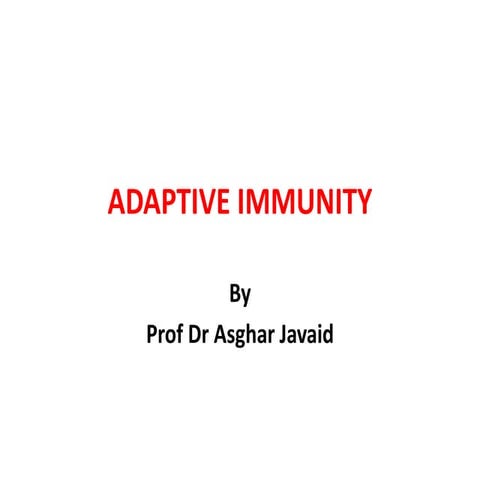 adaptive immunity | PPTX