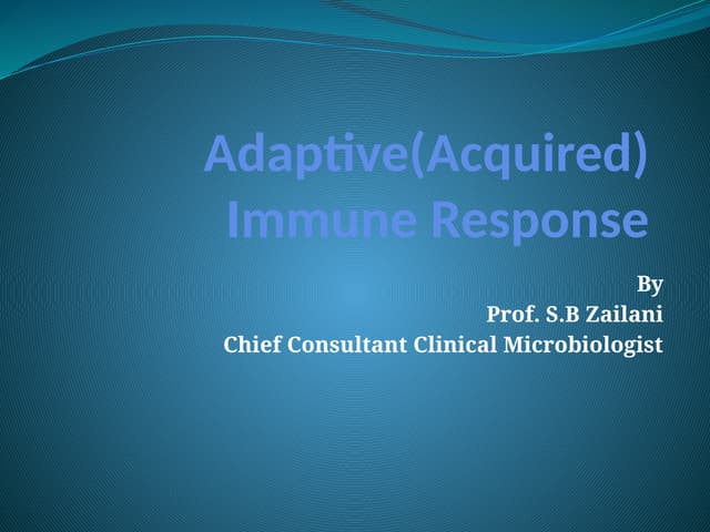 Adaptive Immunity Lecture Easy Understanding Pptx Ppt