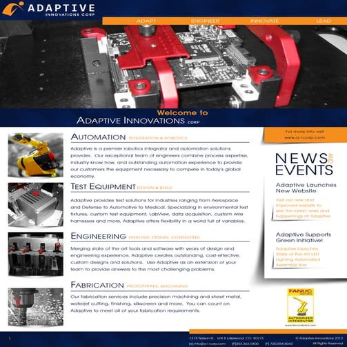 Adaptive innovations digital brochure | PDF