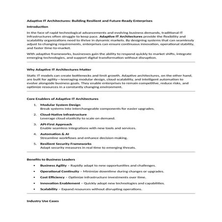 Adaptive IT Architectures for Agile Enterprises.docx