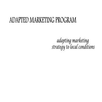 Adaptive marketing program | PPT