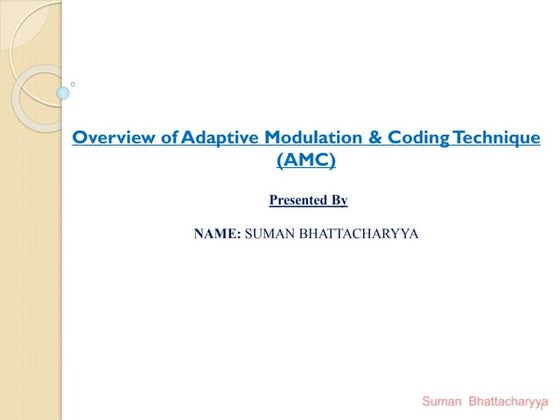 Adaptive Modulation And Coding Technique Ppt 7409
