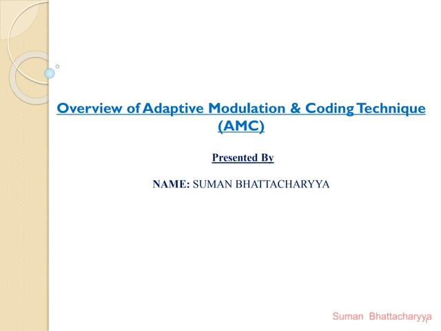 Adaptive Modulation And Coding Techniques Pdf Computer Networking