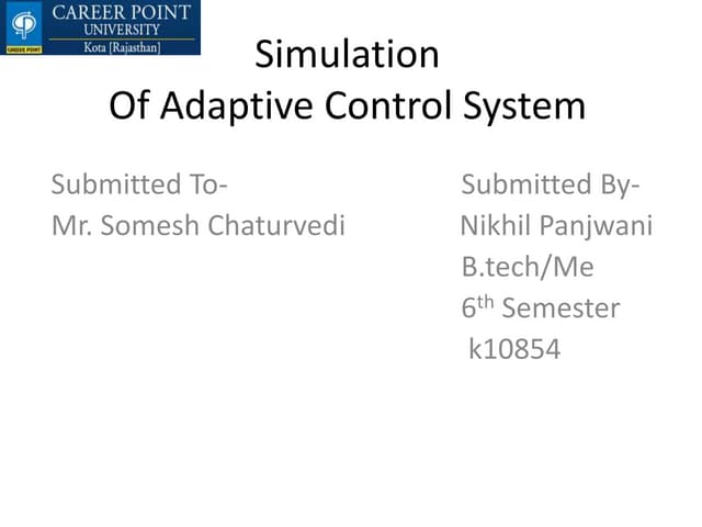 K10854 Adaptive Simulation Ppt Free Download