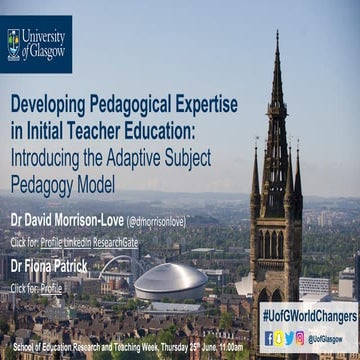 Developing Pedagogical Expertise in Initial Teacher Education ...