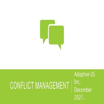 Adaptive US Conflict Management | PPTX