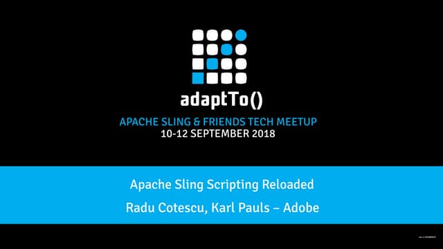 Apache Sling Scripting Reloaded Ppt