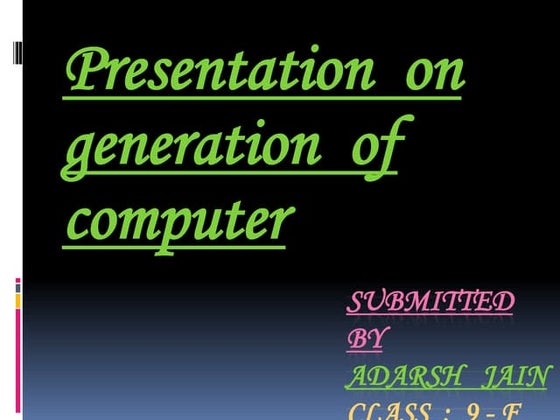 Computer (past,present&future) | PPT