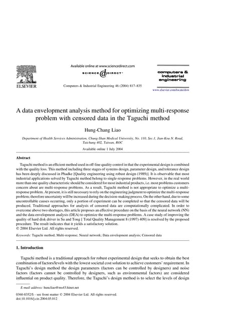 Design of experiments-Box behnken design | PDF | Physics | Science