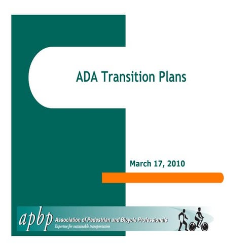 Ada Transition Plans (Apbp webinar) | PDF