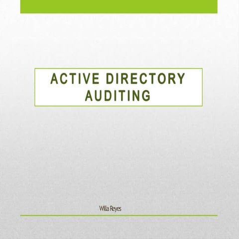 Active Directory Auditing | PPTX
